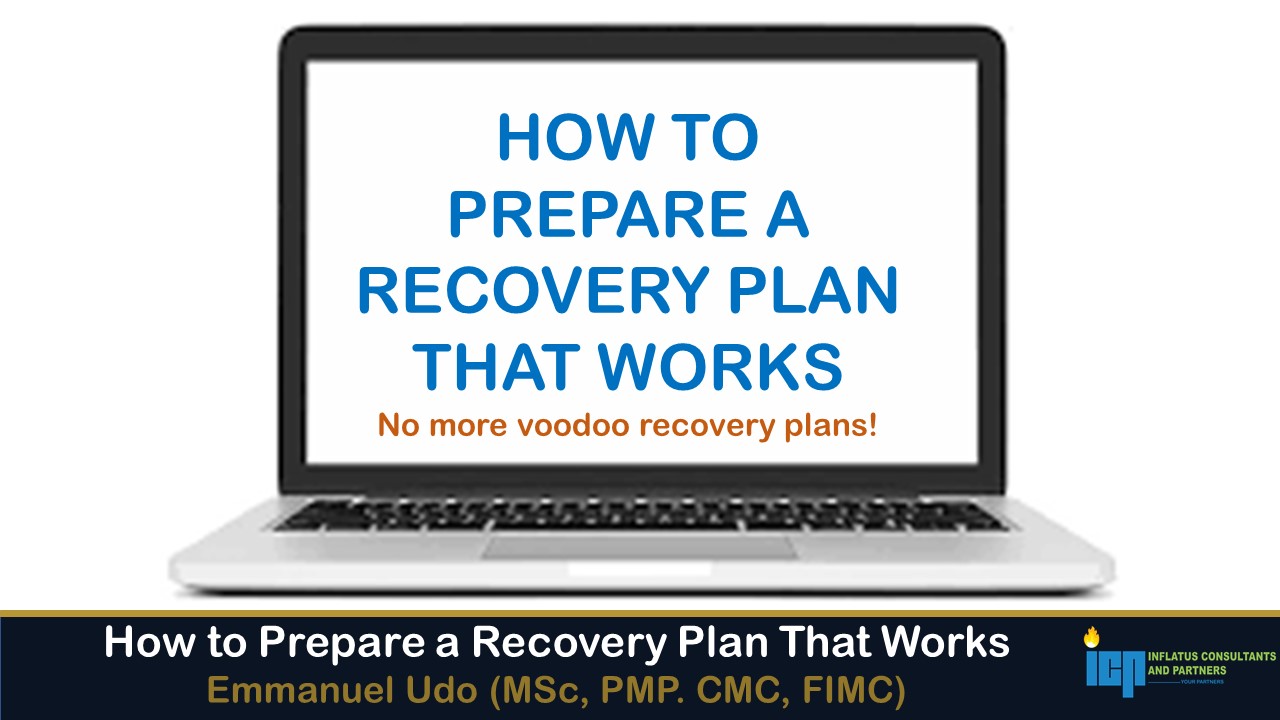 HOW TO PREPARE A RECOVERY PLAN THAT WORKS - emmanuel-udo.com